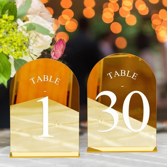JOYIT | Party Supplies | Joyit Arch Wedding Table Numbers 3 With Stands ...